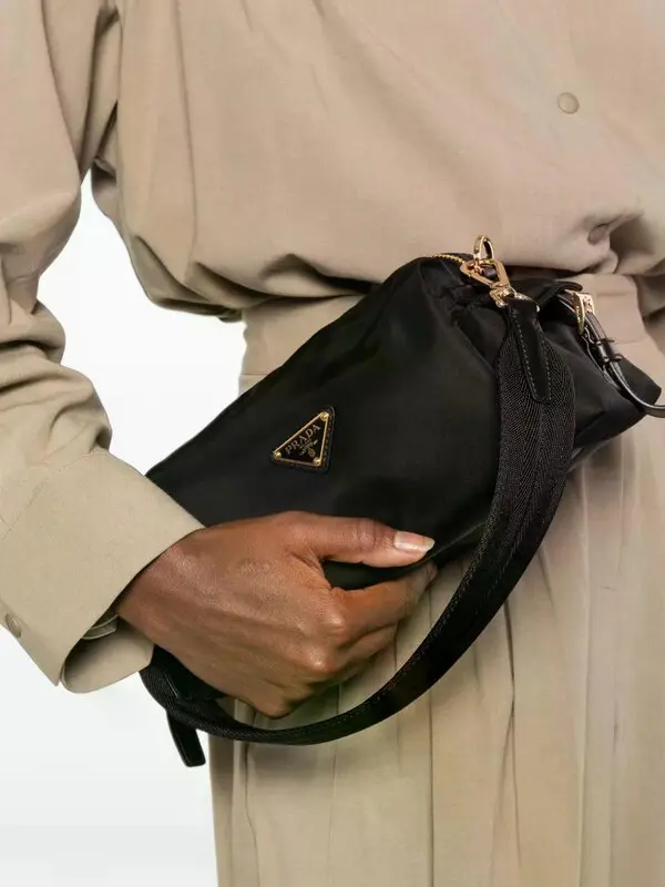 Prada Logo-plaque Shoulder Bag
