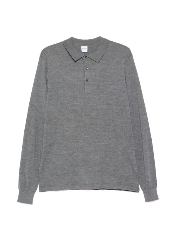 Aspesi Long-sleeve Polo Shirt - Grey
