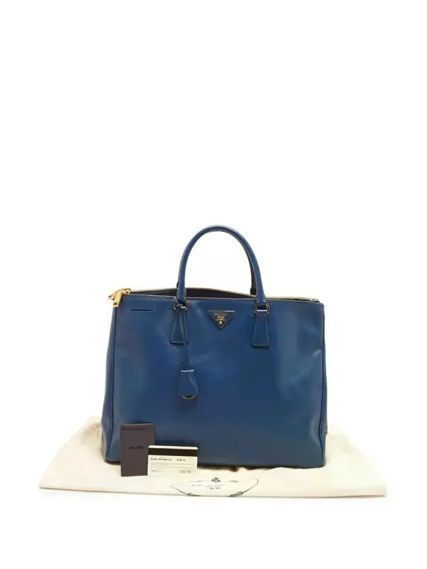 Prada Galleria Double-zip Tote Bag - Blue