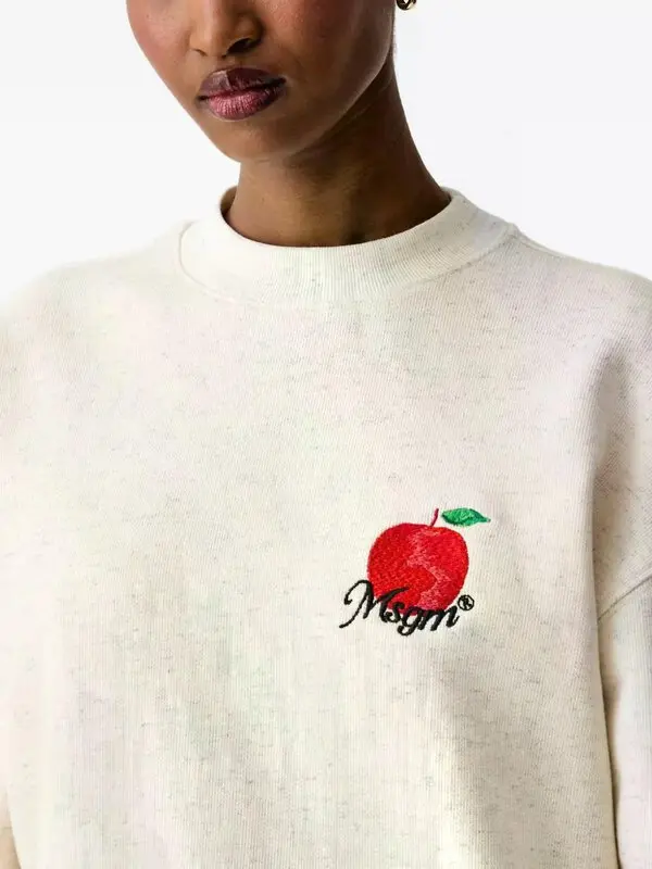 MSGM Apple-embroidered Sweatshirt