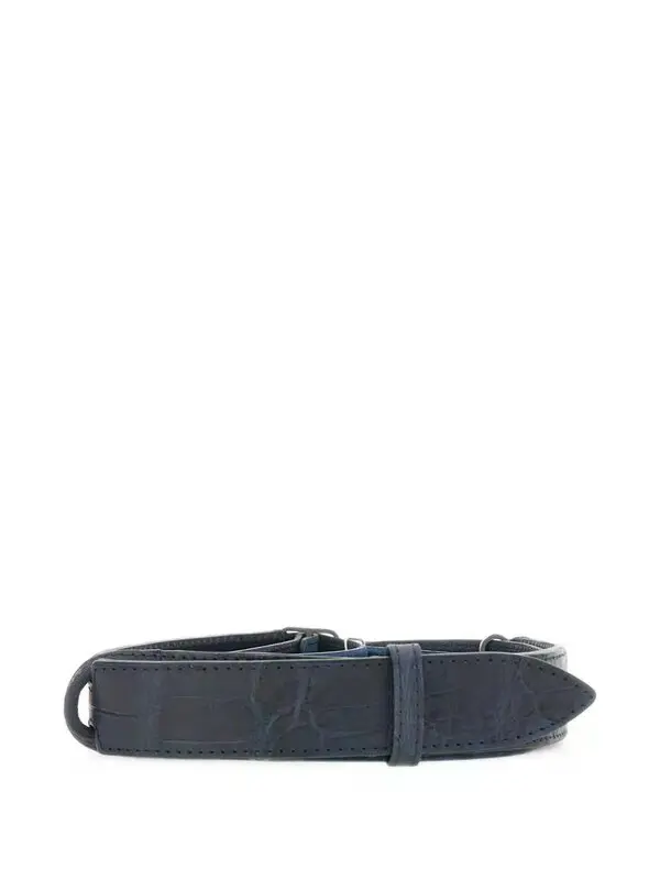Orciani Nobuckle Crocodile-effect Leather Belt