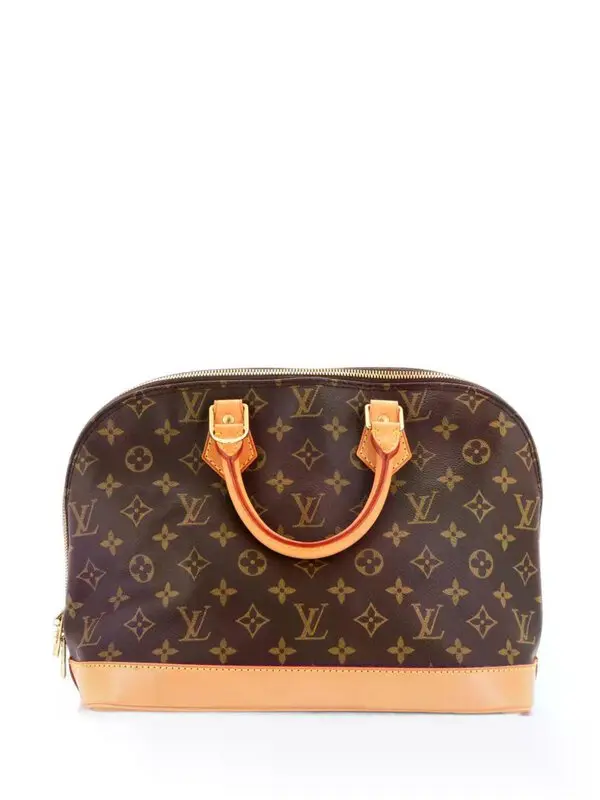 LOUIS VUITTON Alma Handbag Monogram Canvas Pm Satchel - Brown
