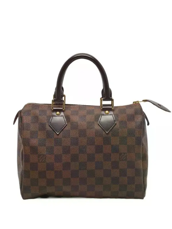LOUIS VUITTON 2009 25 Speedy Damier Ebene Tote Bag