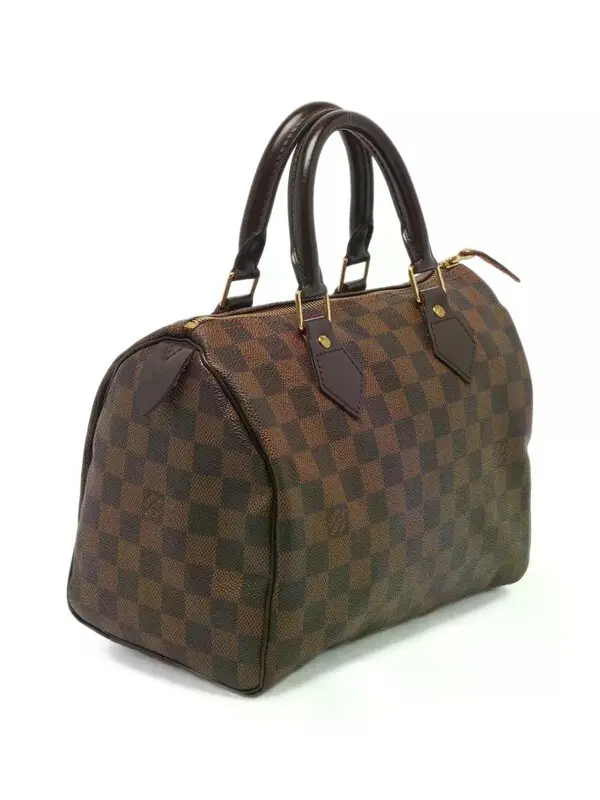 LOUIS VUITTON 2009 25 Speedy Damier Ebene Tote Bag