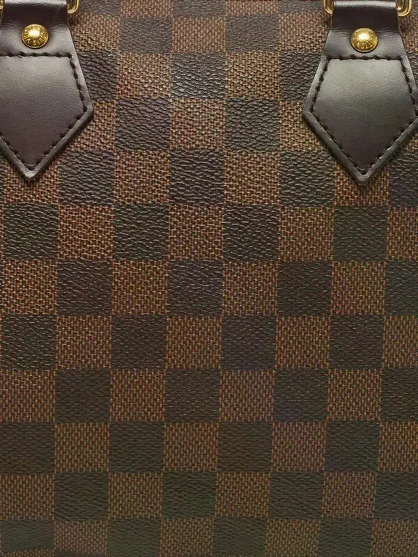 LOUIS VUITTON 2009 25 Speedy Damier Ebene Tote Bag