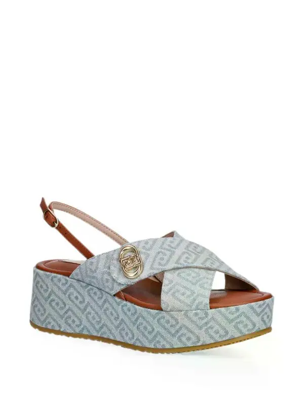 Liu Jo Monogram-pattern Platform Sandals