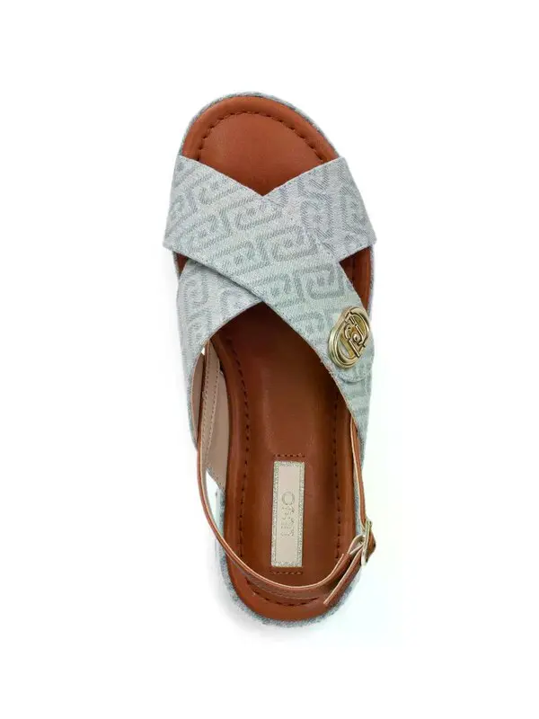 Liu Jo Monogram-pattern Platform Sandals
