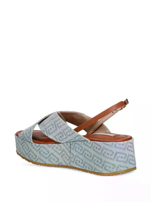 Liu Jo Monogram-pattern Platform Sandals