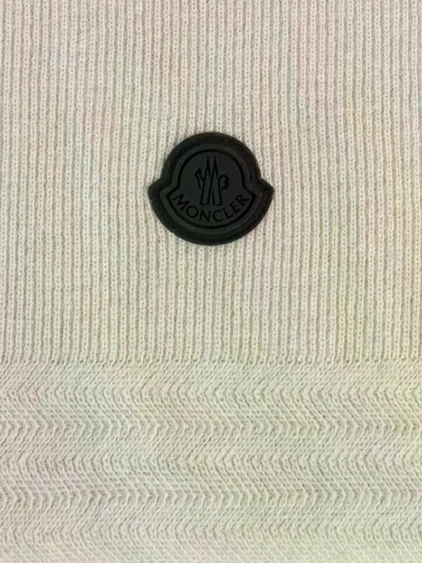Moncler Logo-patch Ribbed-knit Scarf