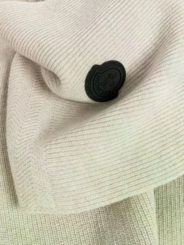 Moncler Logo-patch Ribbed-knit Scarf