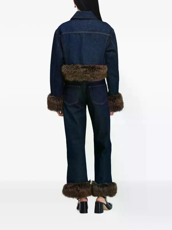 Marc Jacobs Faux-fur Shrunken Trucker Jacket