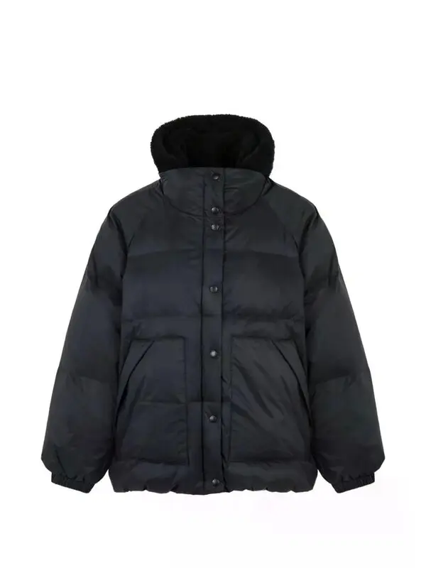 YVES SALOMON Shearling-panel Down Coat - Black