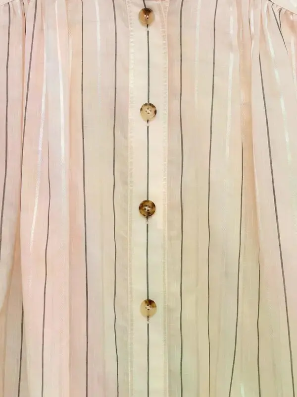 Chloé Gathered Blouse In Cotton & Silk Poplin