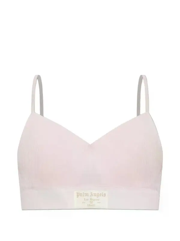 Palm Angels Logo-patch Ribbed Bras