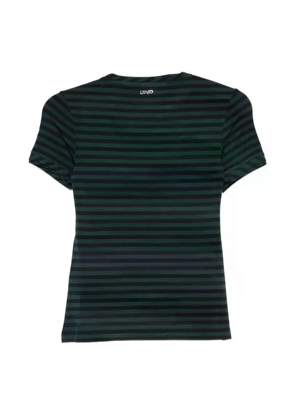 Liu Jo Striped Embroidered T-shirt