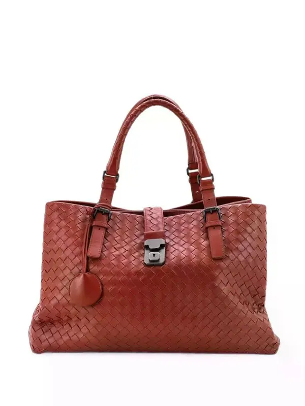Bottega Veneta Roma Bag Intrecciato Nappa Medium Tote Bag - Brown