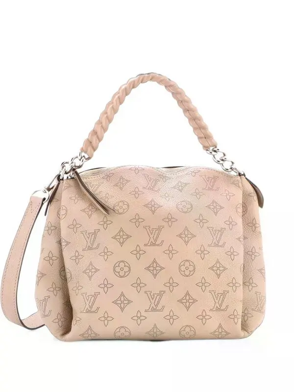 LOUIS VUITTON Babylone Handbag Mahina Leather Bb Hobo Bag - Neutrals