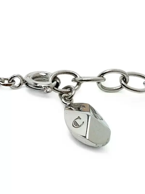 Dior Enamel Logo Tassel Necklace