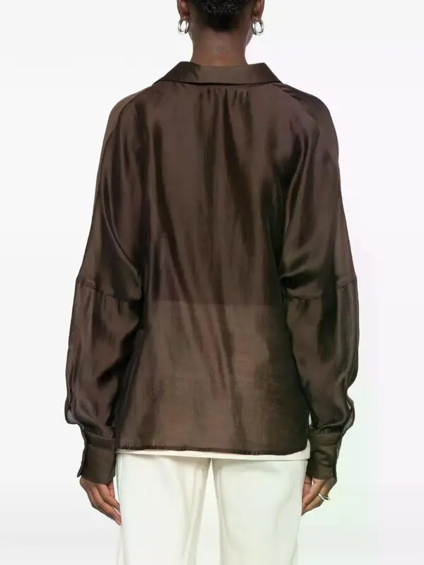 ELEH Wrap-front Long-sleeved Shirt