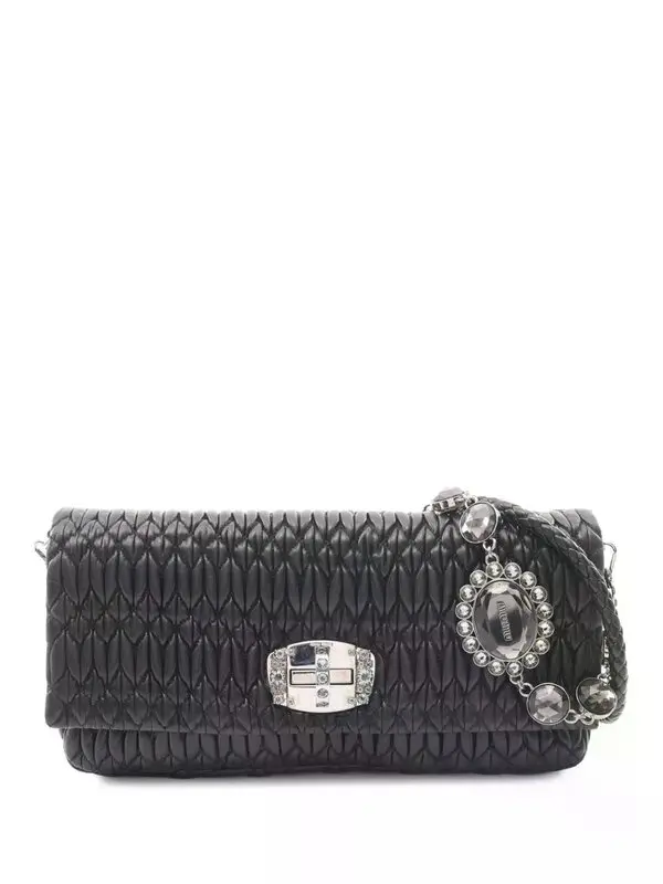 Miu Miu 2010-2026 Matelasse Nappa Crystal Chain Satchel