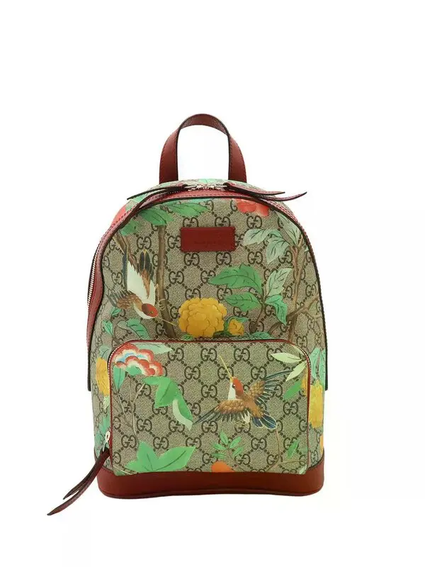Gucci Small Gg Supreme Web Tian Backpack - Neutrals