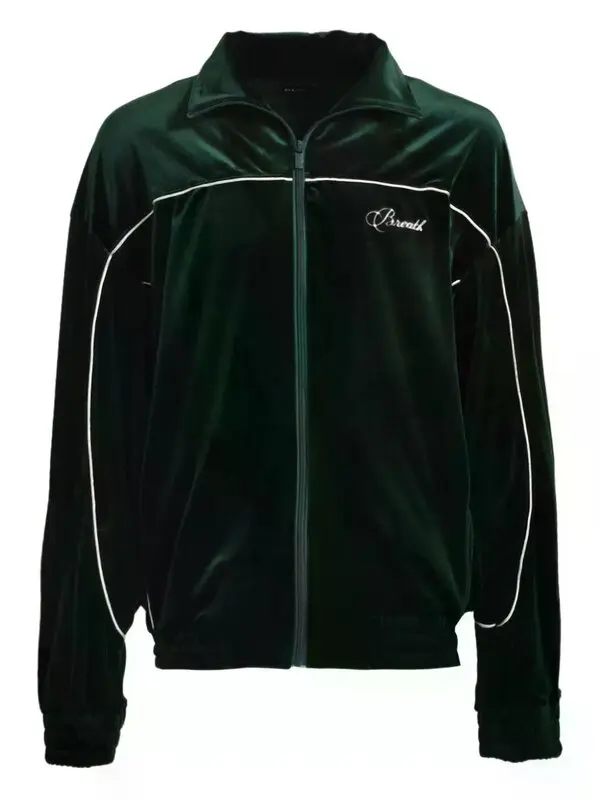 BREATH Script Logo Zip-up Velour Jacket