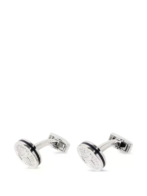 HACKETT LONDON Brolly Bowler Round Cufflinks - Silver