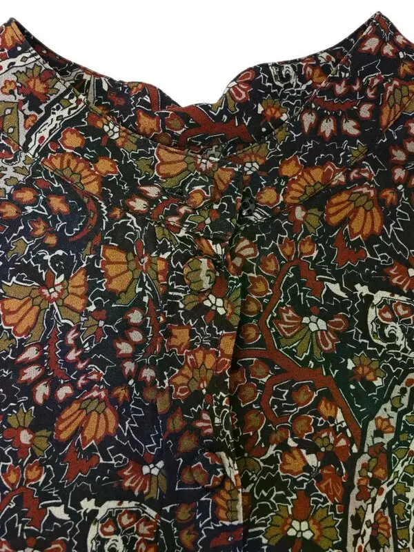Saint Laurent 2023 Floral Paisley Tunic Mini Dress