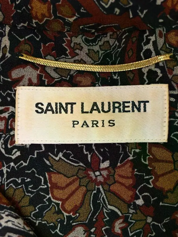 Saint Laurent 2023 Floral Paisley Tunic Mini Dress