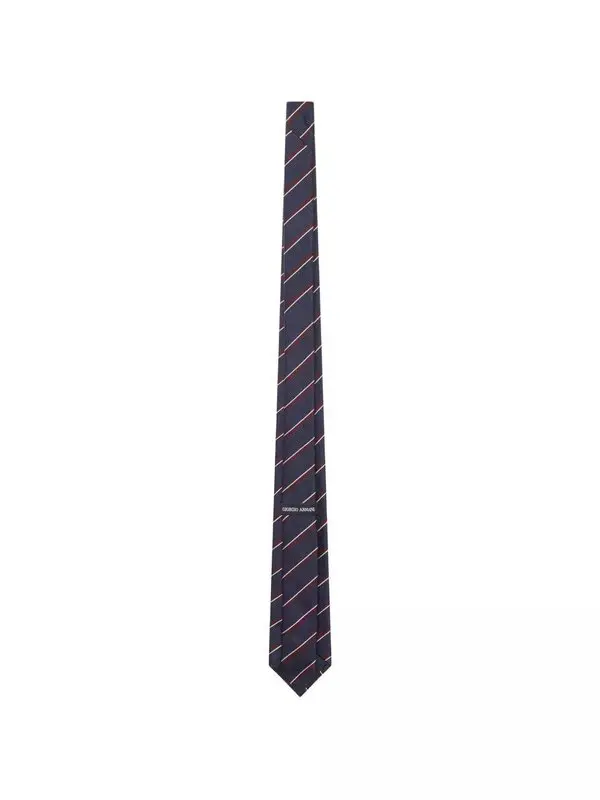 Giorgio Armani Diagonal-stripe Neck Tie - Blue