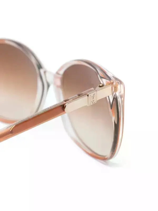 Saint Laurent Oval-frame Sunglasses - Orange
