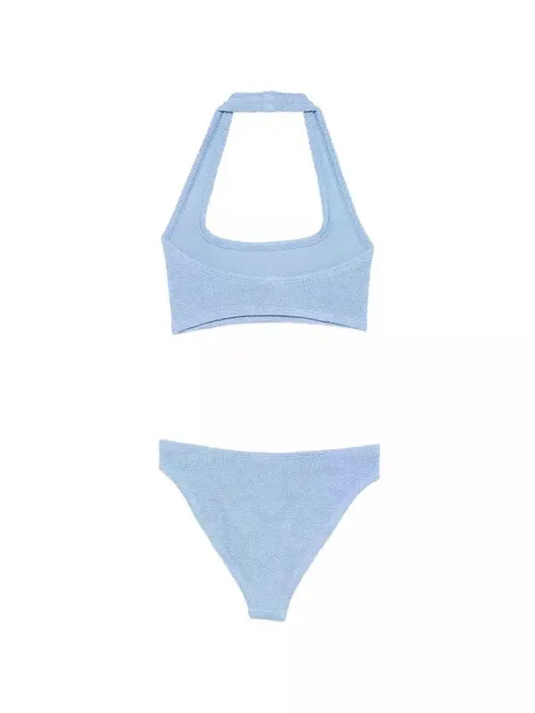 Hunza G Crinkle-effect Halterneck Bikini