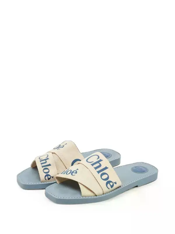 Chloé Woody Crossover Canvas Sandals