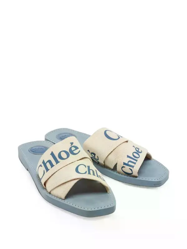 Chloé Woody Crossover Canvas Sandals