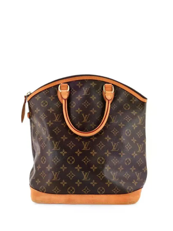 LOUIS VUITTON Lockit Handbag Monogram Canvas Vertical Satchel