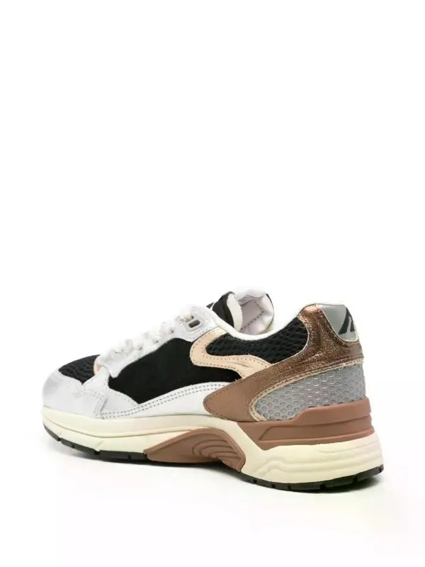 AUTRY Hyperway Panelled Leather Sneakers - Silver