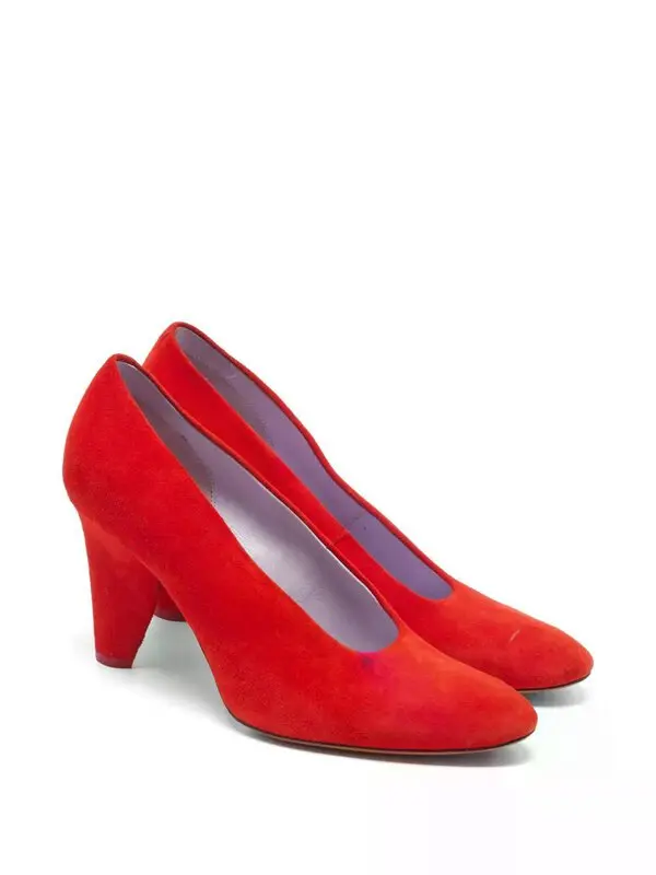 Celine Round-toe Block-heel Pumps