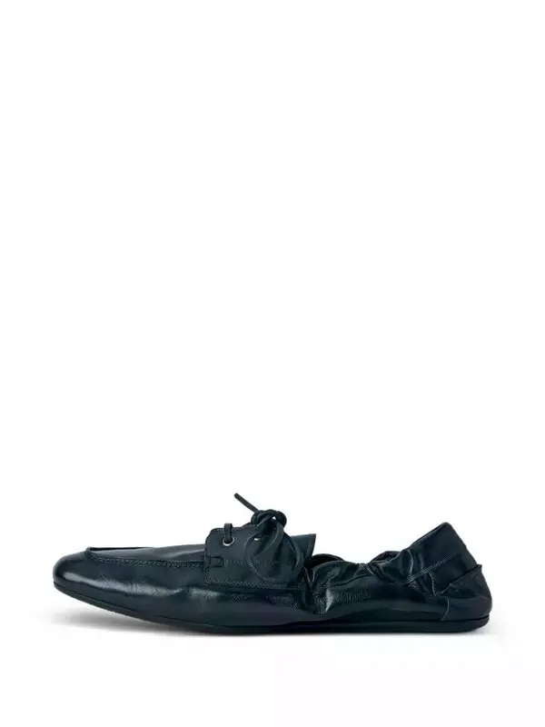 Prada Shuffle Antiqued Leather Laced Shoes