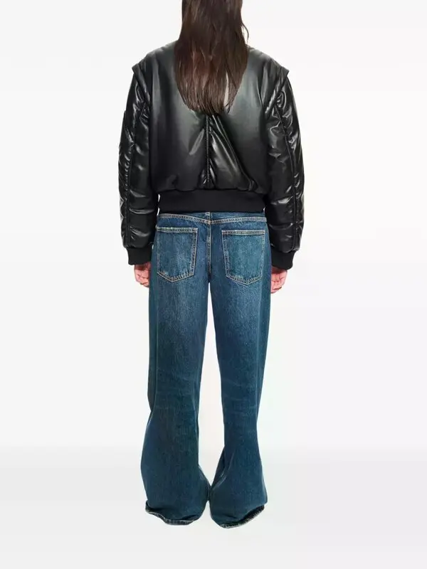 STAND STUDIO Demi Padded Cropped Bomber Jacket