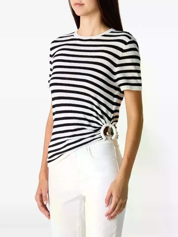 Christopher Esber Orbit Striped Ruched T-shirt