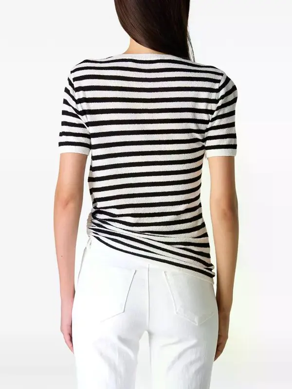 Christopher Esber Orbit Striped Ruched T-shirt