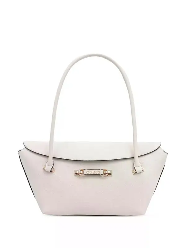 Guess Logo-plaque Pebbled Tote Bag
