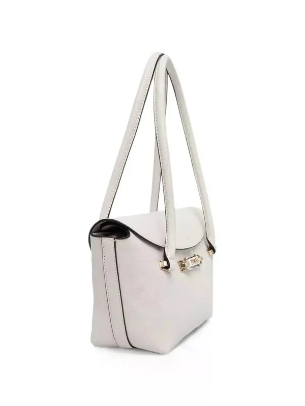 Guess Logo-plaque Pebbled Tote Bag