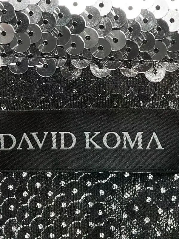 David Koma Sequin-embellished Oversized Shirt