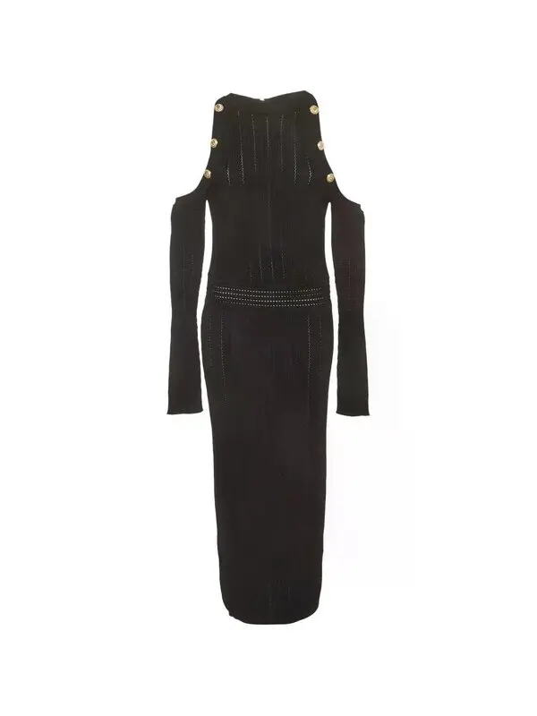 Balmain Rib-knit Midi Dress