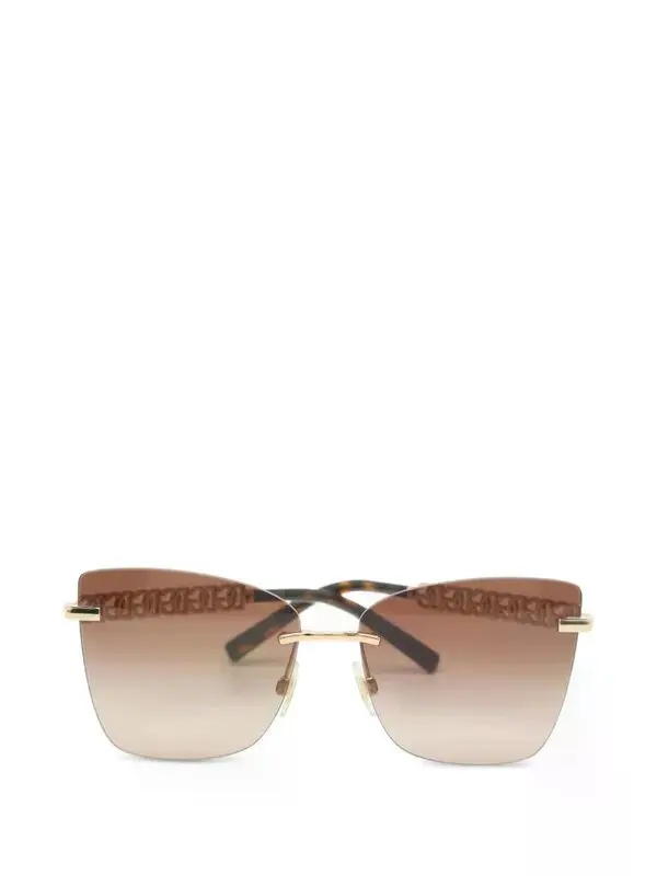 Dolce & Gabbana Rimless Square Frame Sunglasses - Gold