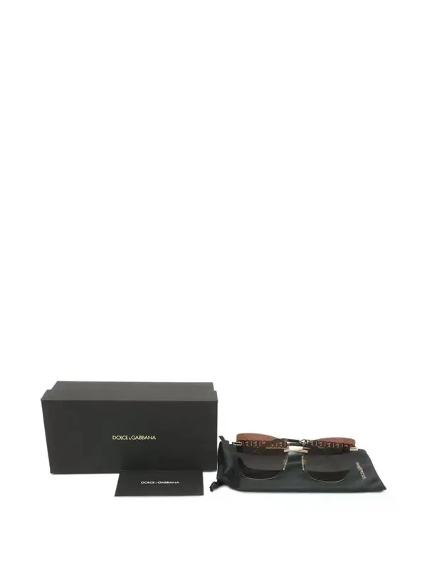 Dolce & Gabbana Rimless Square Frame Sunglasses