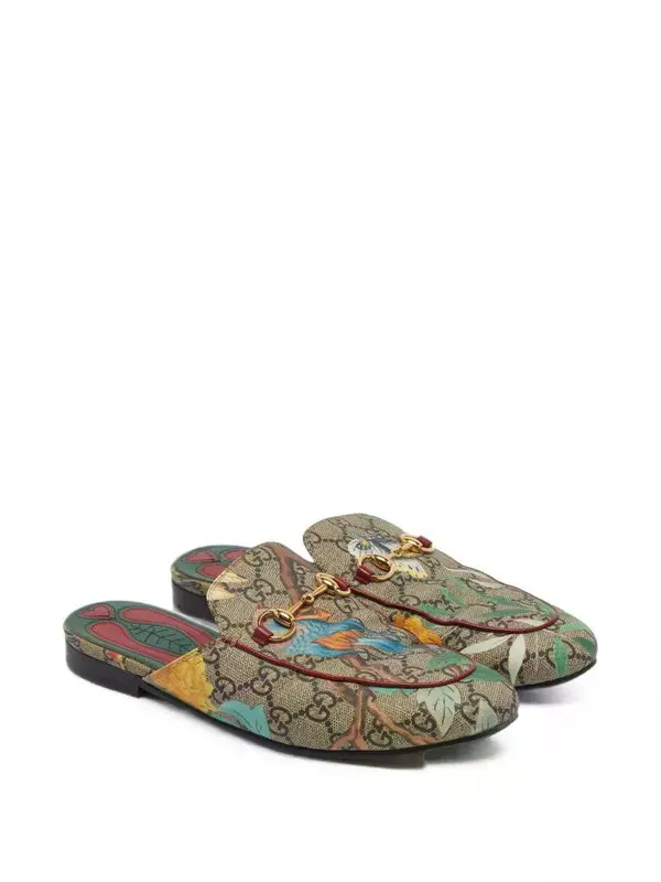Gucci Princetown Horsebit Mules - Brown