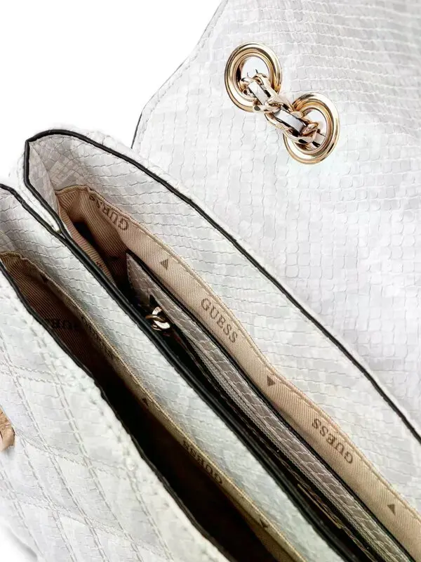 Guess Quilted Snake-effect Shoulder Bag