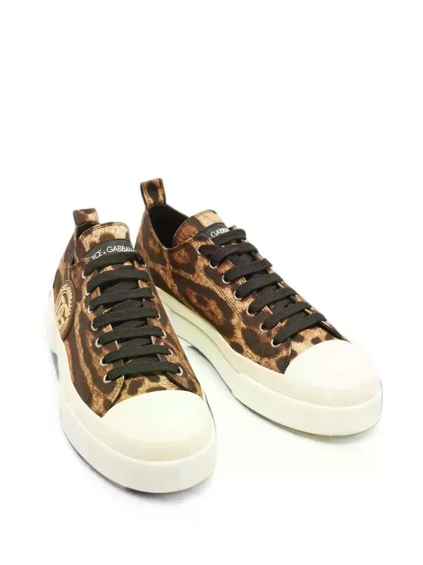Dolce & Gabbana Portofino Leopard-print Sneakers